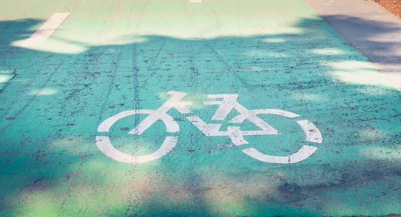 Bicycle Painted White on the Road To Indicate a Bicycle Pisa Stock ...