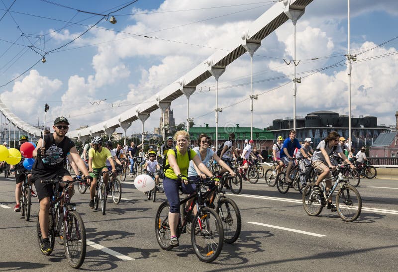 Bicycle Parade in Moscow in Support of the Cycling Infrastructure ...