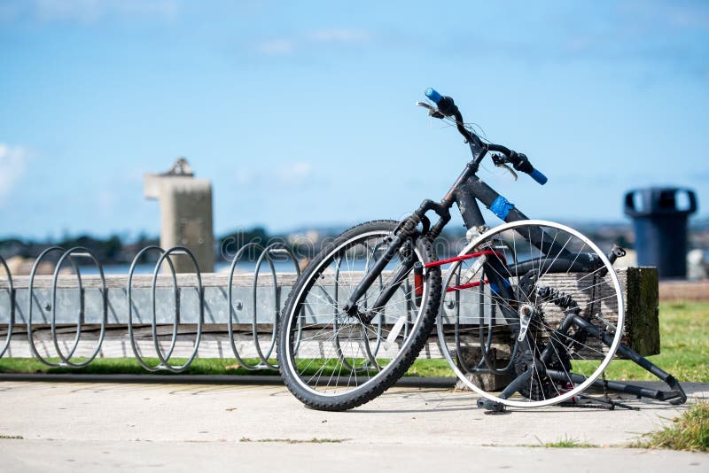 Bicycle Parked in a Special Parking Lot Stock Image - Image of bicycle ...