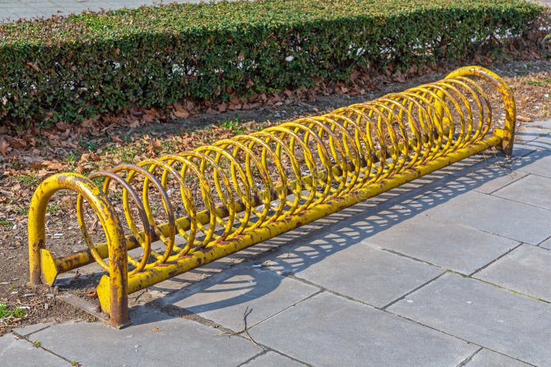 Bicycle Parking Loop stock photo. Image of europe, shape - 211485614