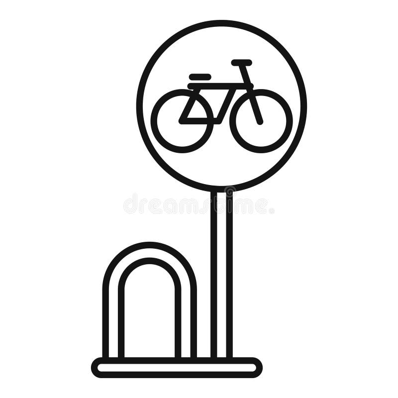 Bicycle Parking Sign Showing Parking Space for Bikes Stock Vector ...
