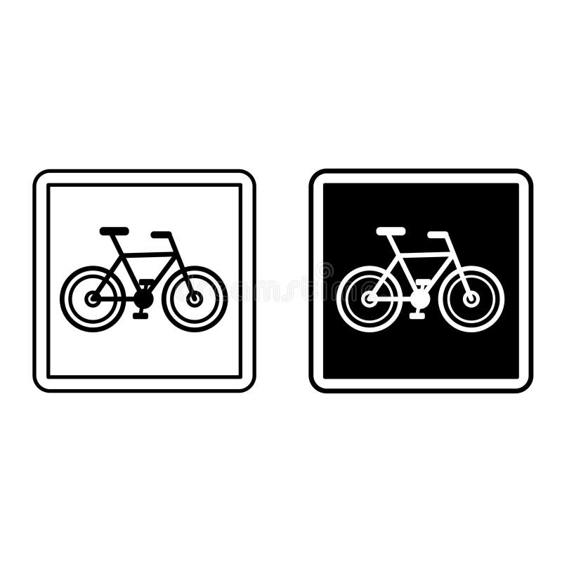 Bicycle Parking Signs stock vector. Illustration of flat - 333697501