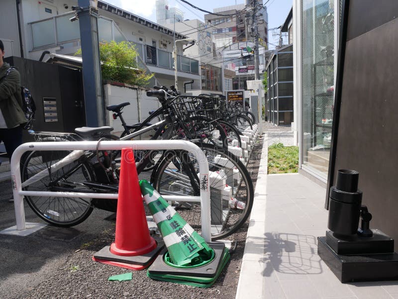 Bicycle Parking in Tokyo Japan April 2018 Editorial Photo - Image of ...
