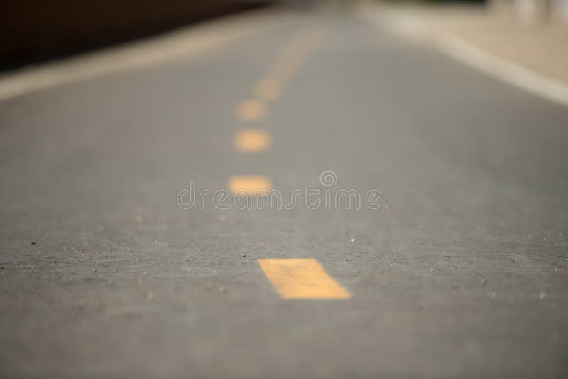 Bicycle path stock image. Image of asphalt, divide, focus - 65955157