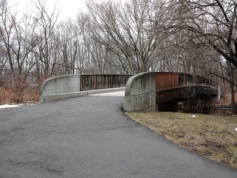 Bicycle Path and Bridge stock photo. Image of bend, ride - 53154902