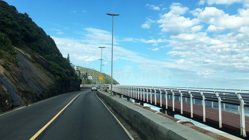 Bicycle Path Connecting Copacabana Beach and Ipanema Beach in Rio De ...