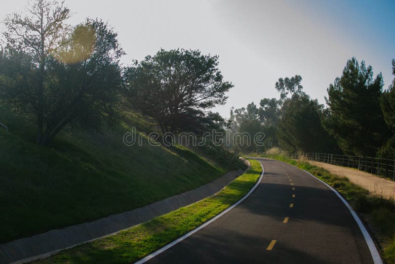 Bicycle Path stock image. Image of black, yellow, green - 49361423