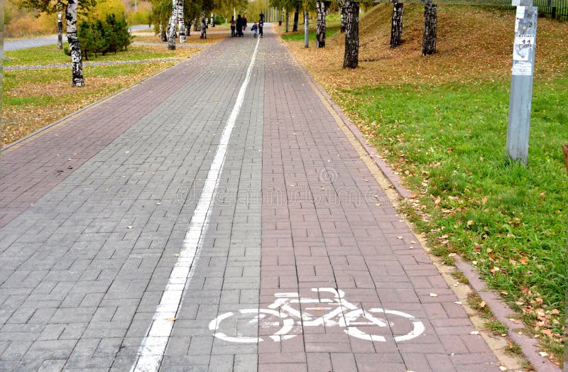 Bicycle path stock photo. Image of lines, pavement, health - 93730802
