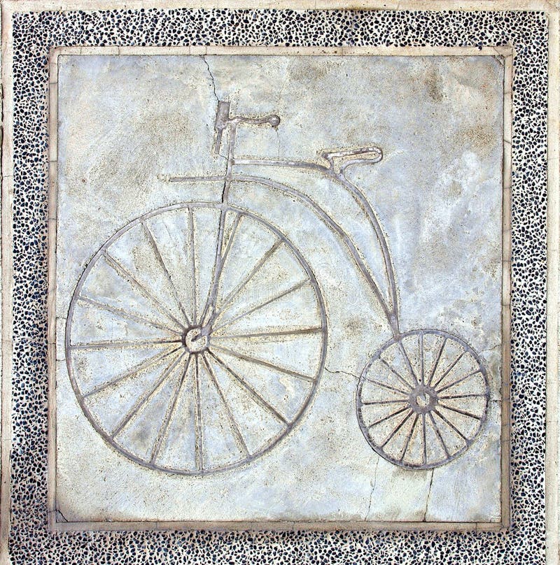 Bicycle Path Marking with High Stock Image - Image of stones, bike ...