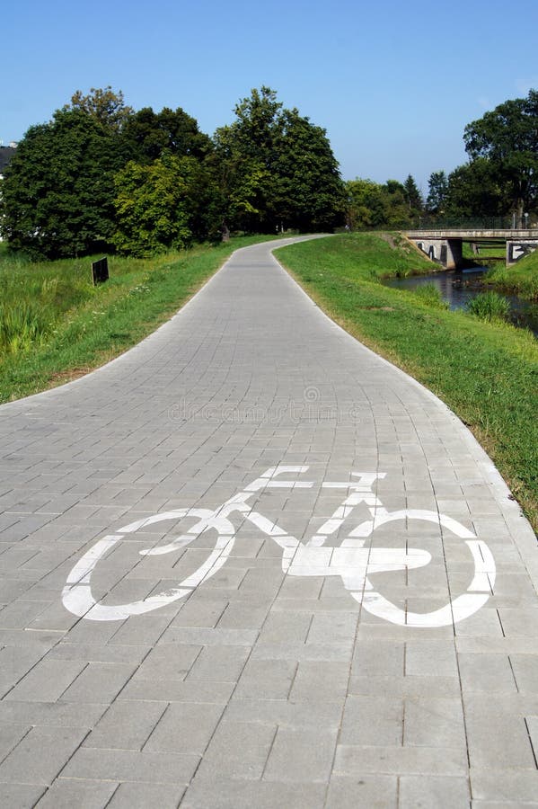 Bicycle path stock image. Image of transportation, bicycle - 32542151