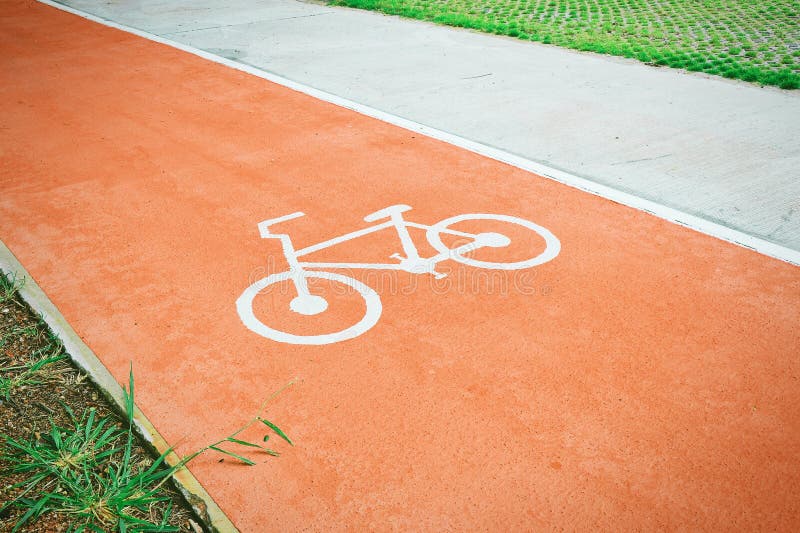 Bicycle path in the park stock image. Image of track - 183540243