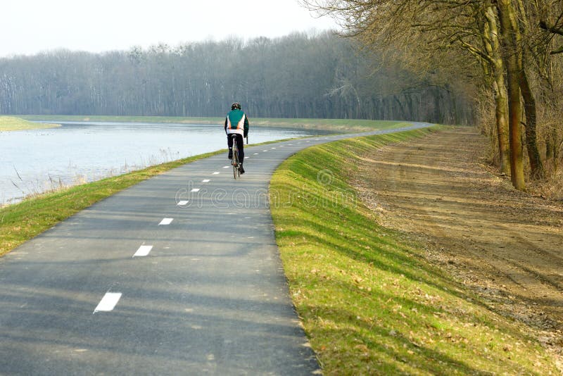 Bike Path. Sports Activities In The City. Stock Image - Image of layer ...