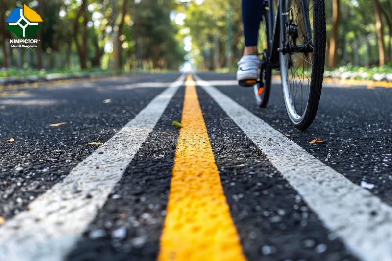 Bicycle Path Sign Featuring Bicycle Symbol Indicating Cycling Route ...