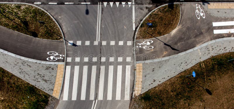 Bicycle Path Top View, Bicycle Road Stock Image - Image of activity ...