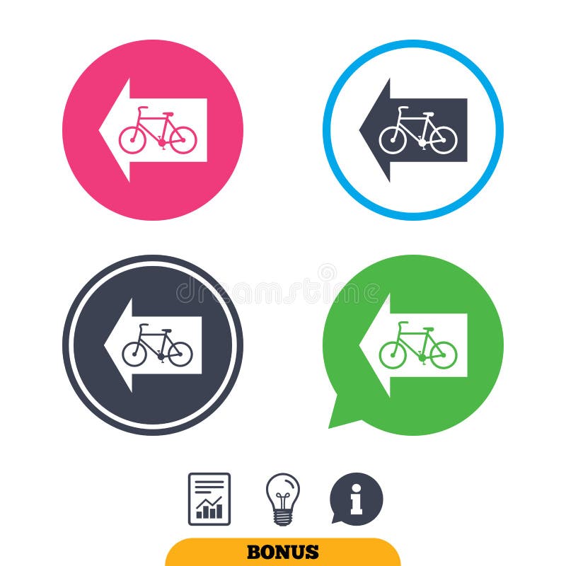 Bicycle Path Trail Sign Icon. Cycle Path Stock Vector - Illustration of ...