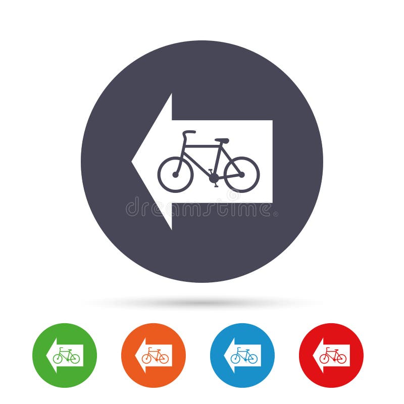 Bicycle Path Trail Sign Icon. Cycle Path Stock Vector - Illustration of ...