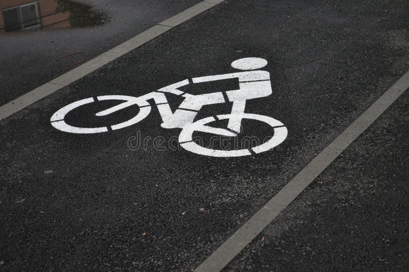 Bicycle path stock photo. Image of intersection, ground - 40030636