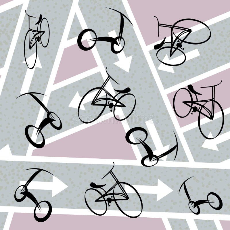 Bicycle pattern stock vector. Illustration of cycle, pattern - 18946976
