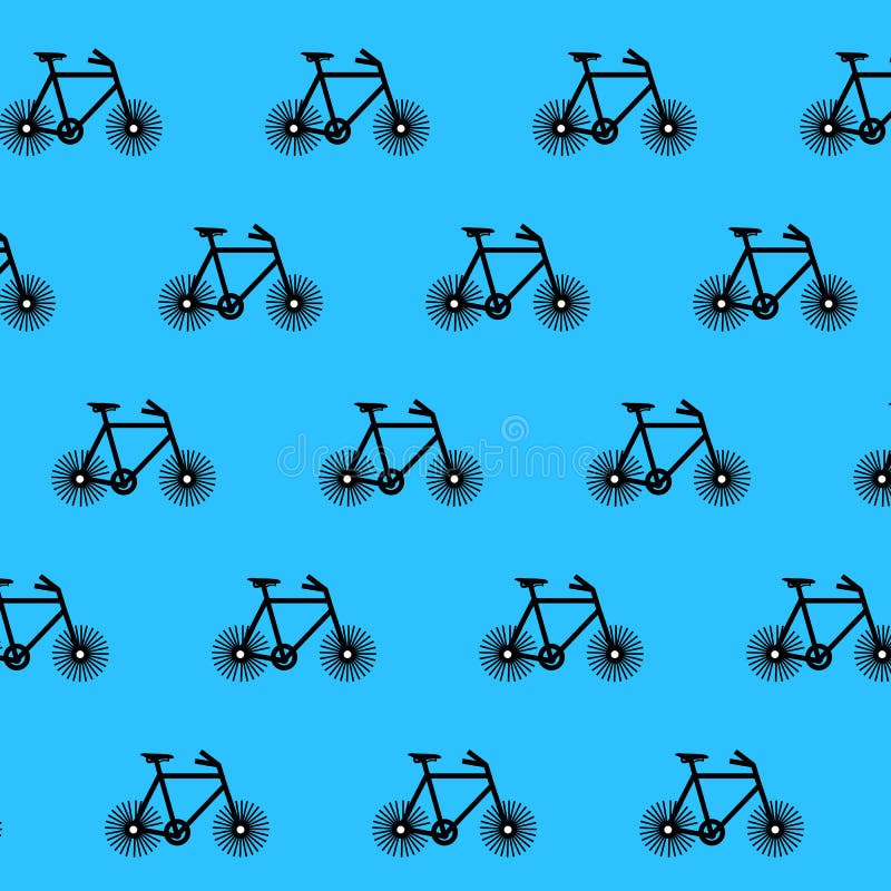 Bicycle Pattern Bike Mountain Background Theme Stock Vector ...