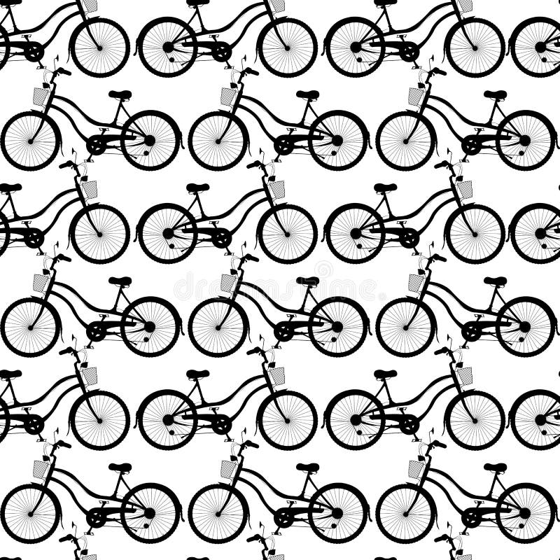 Bicycle pattern stock vector. Illustration of cycle, pattern - 18946976