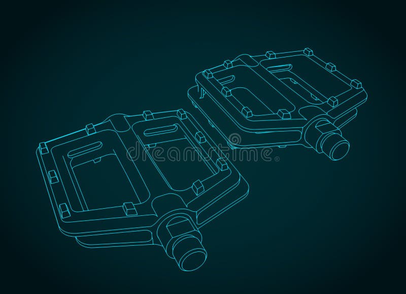 Bicycle Pedals Illustration Stock Vector - Illustration of mechanism ...