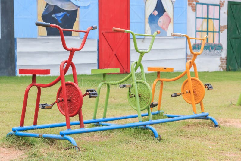 Bicycle playground stock image. Image of leisure, bicycle - 52502227