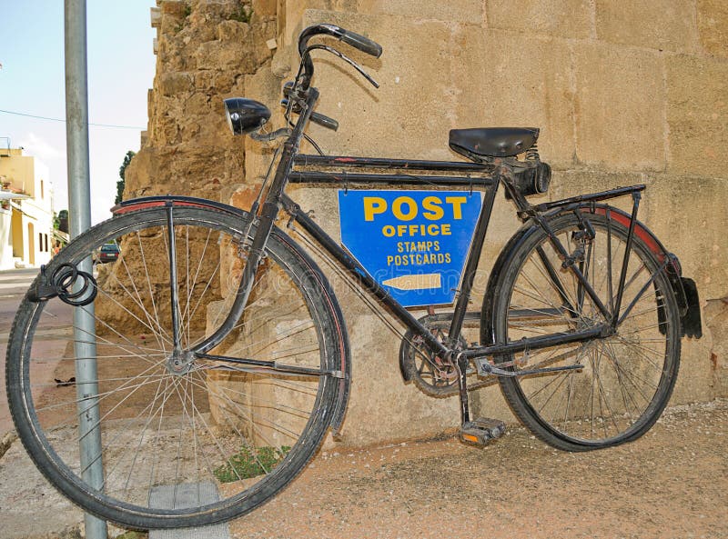 Bicycle Post stock image. Image of post, rhodos, island - 27256547