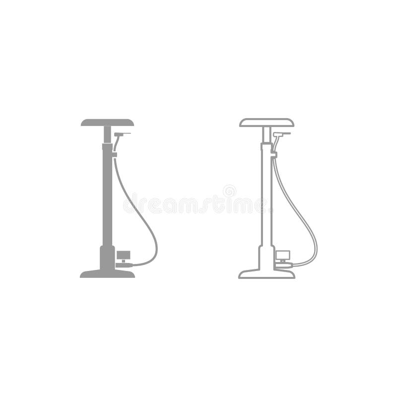 Bicycle Pump Icon. Grey Set . Stock Vector - Illustration of object ...