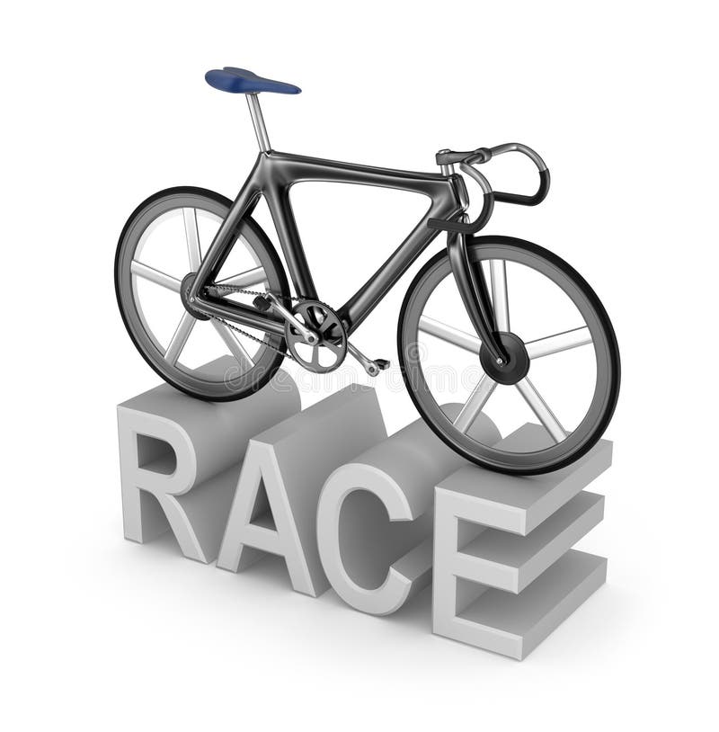 Bicycle race icon on white stock illustration. Illustration of icon ...
