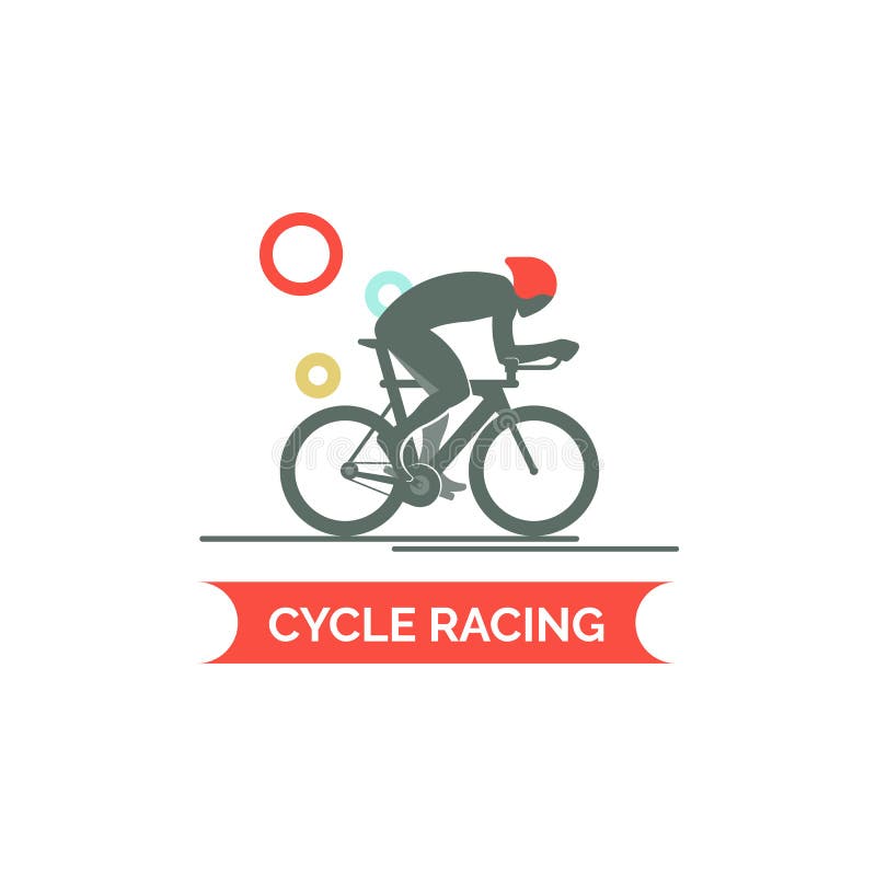 Bicycle race logo stock illustration. Illustration of horizon - 75018670