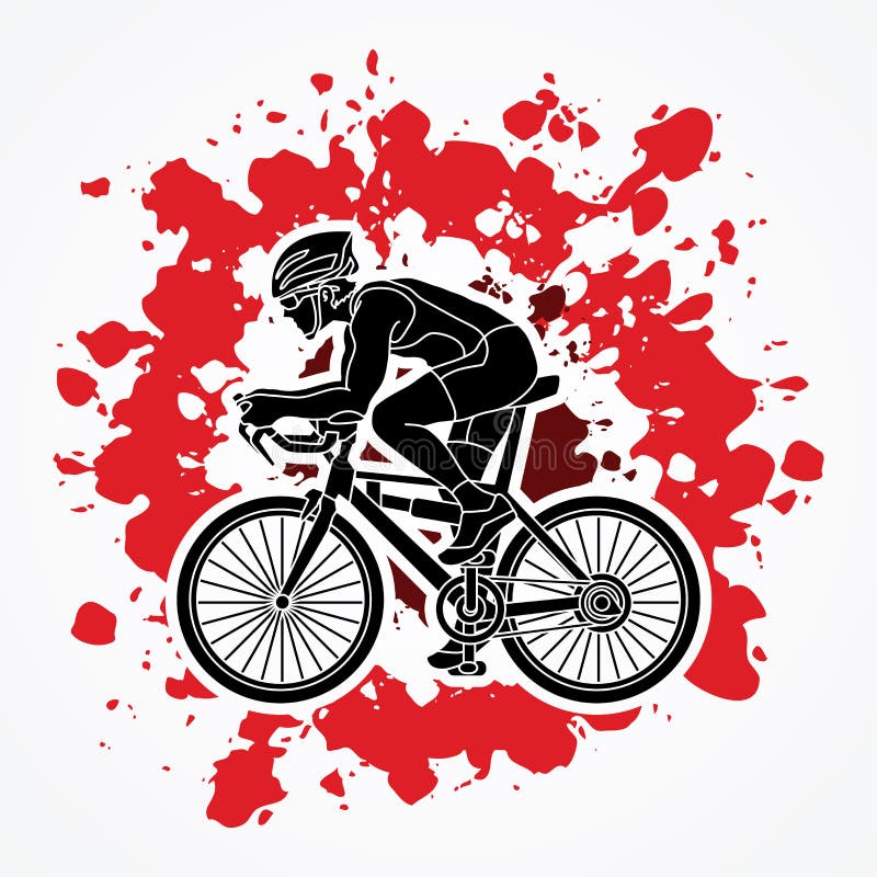 Bicycle Racing Graphic Vector Stock Vector - Illustration of exercise ...