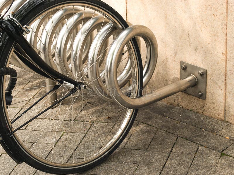 Bicycle Rack stock photo. Image of steel, spiral, transport - 9747842