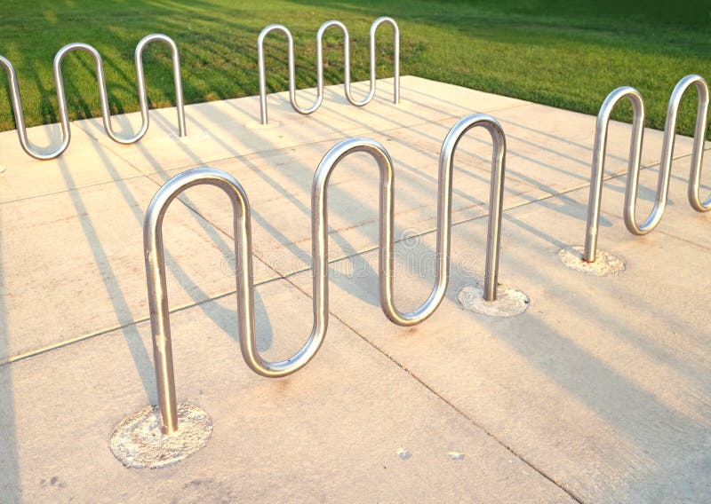 Empty bike rack stock image. Image of wall, bright, metal - 33423717