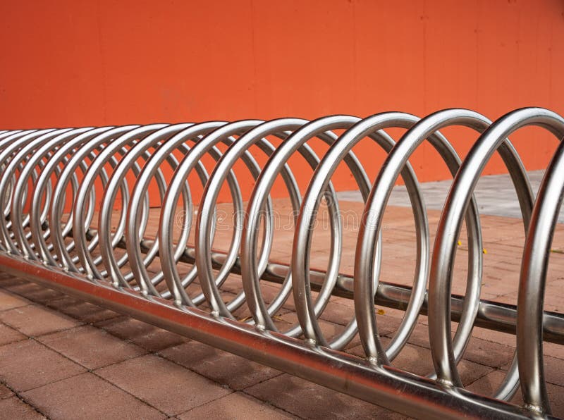 A bicycle rack stock image. Image of steel, fitness - 323321609