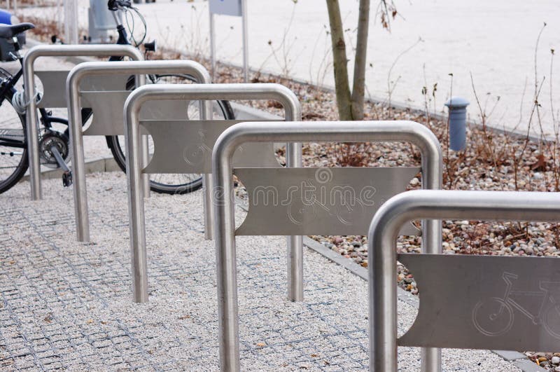 Bicycle racks stock image. Image of metal, outdoor, furniture - 48719231
