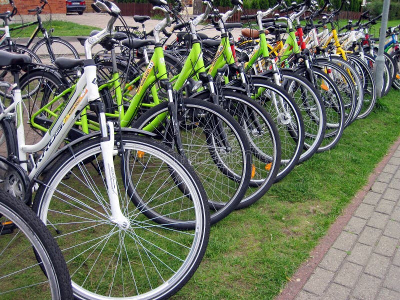 Bicycle on rent editorial photography. Image of popular - 77340042