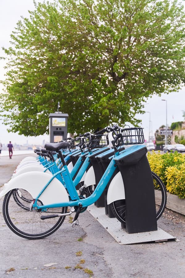 Bicycle Rental in the Center of Istanbul. Bicycle Sharing. Bicycle ...