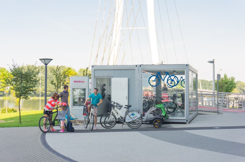 Bicycle rental editorial photo. Image of poland, park - 44257581