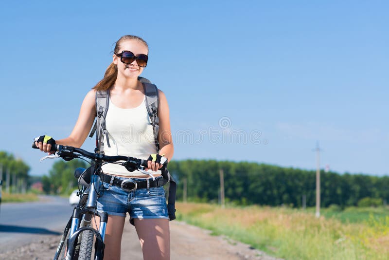 Bicycle ride stock image. Image of activity, backpack - 59481167