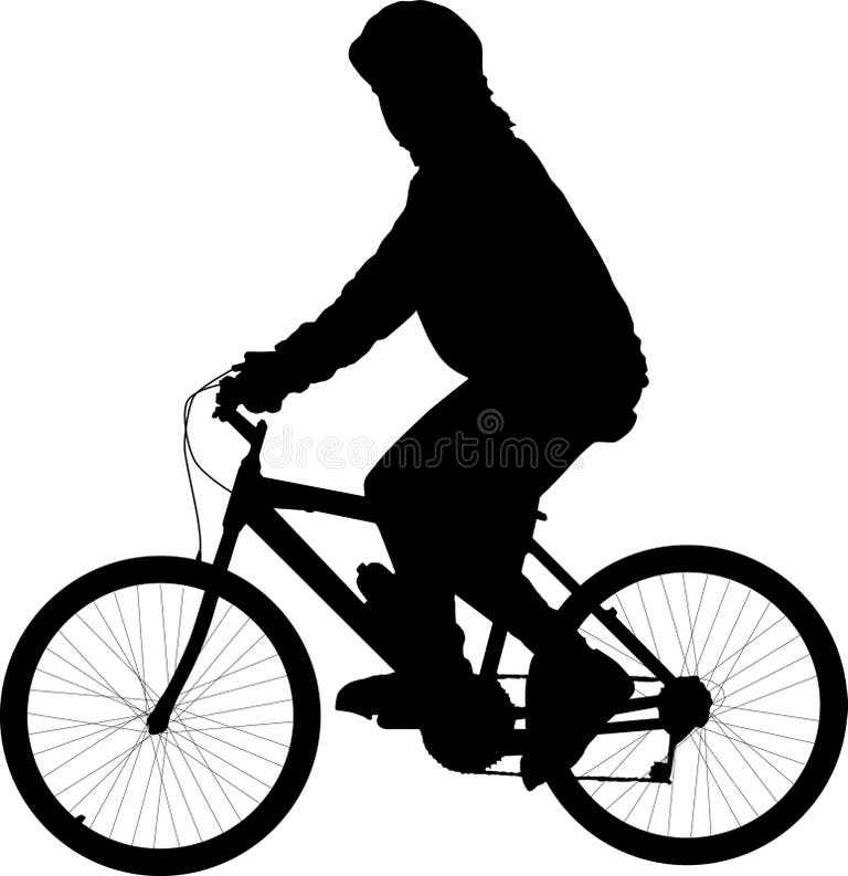 Bicycle Rider Silhouette Stock Illustrations – 4,894 Bicycle Rider ...