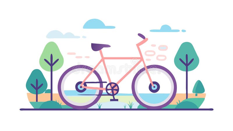 Bicycle with Rider for Active Lifestyle and Commuting, Vector Design ...