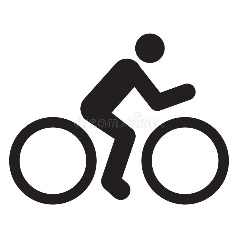 Bicycle Rider Icon in Two Color Design Style. Bicycle Rider Vector Icon ...