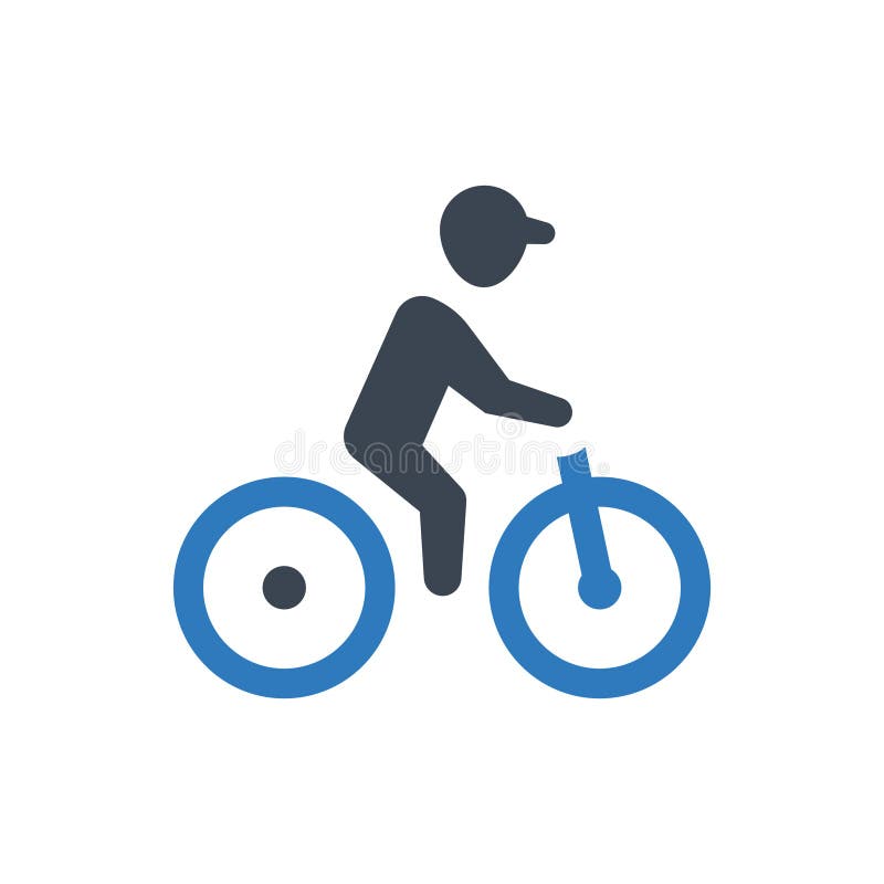 Bicycle rider icon stock vector. Illustration of symbol - 262612915