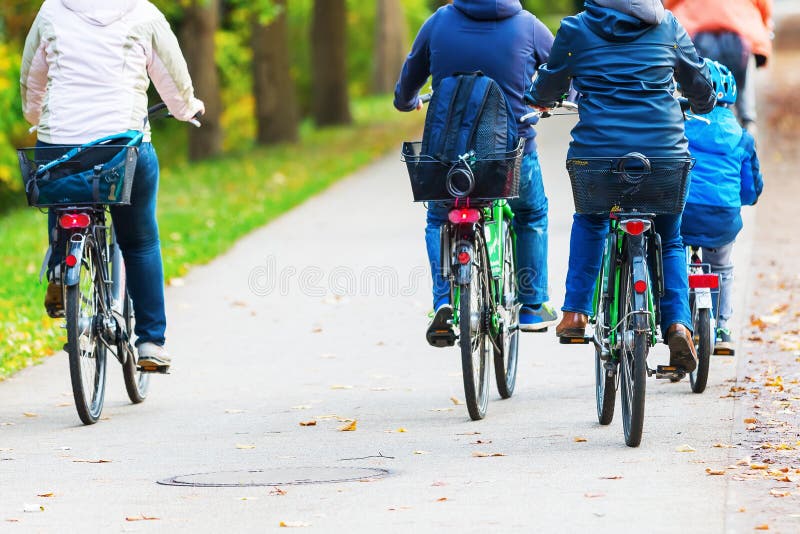Bicycle Riders on a Cycle Path Stock Photo - Image of cyclist ...