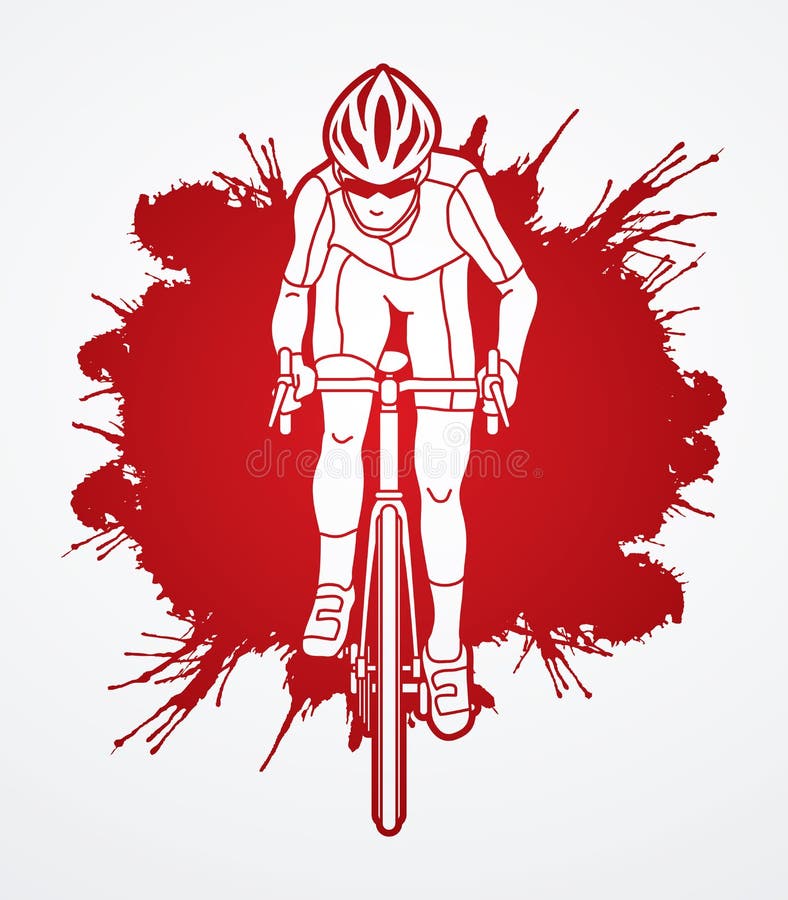 Bicycle riding front view stock vector. Illustration of cycle - 89683548