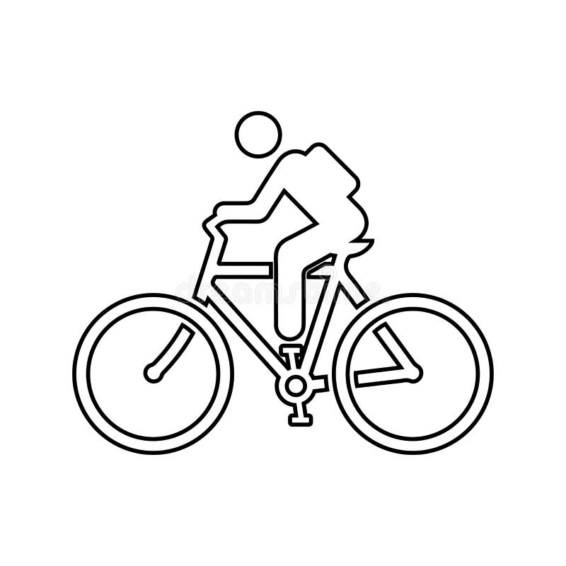 Bicycle, Riding Line Icon. Outline Vector Stock Illustration ...