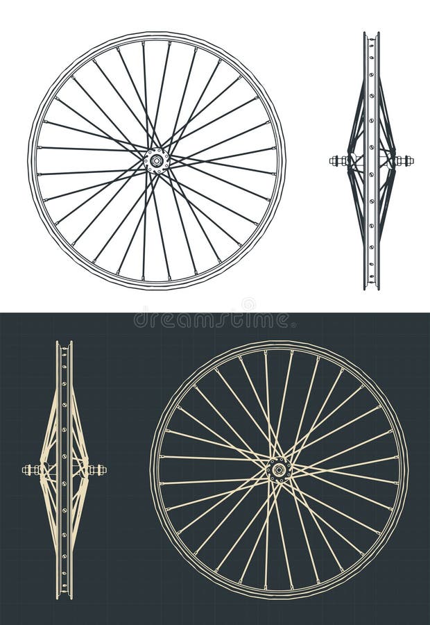 Bicycle rim blueprints stock vector. Illustration of circle - 321028140