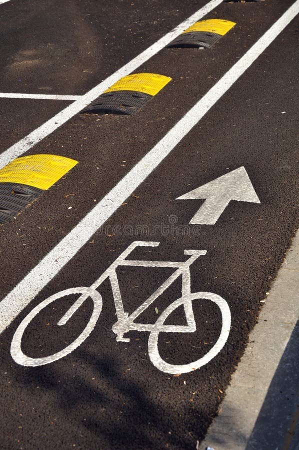 Bicycle road. stock photo. Image of mark, bike, asphalt - 22090114