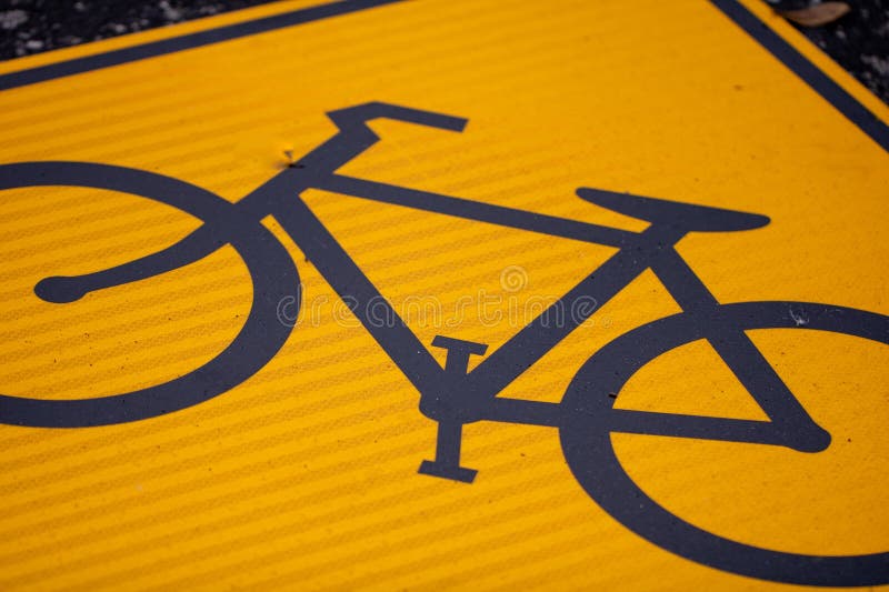 Bicycle Road Sign stock image. Image of side, labeled - 317969543