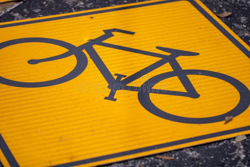 Bicycle Road Sign stock photo. Image of labeled, advice - 317969544